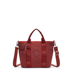 kipling lora tote bag, dusty carmine