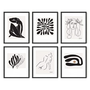 haus and hues henri matisse posters & picasso prints – set of 6 matisse art posters & picasso posters | henri matisse prints art exhibition posters famous painting unframed 8″x10″ (w/o artists logo)