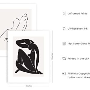 HAUS AND HUES Henri Matisse Posters & Picasso Prints - Set of 6 Matisse Art Posters & Picasso Posters | Henri Matisse Prints Art Exhibition Posters Famous Painting UNFRAMED 8"x10" (w/o Artists Logo)