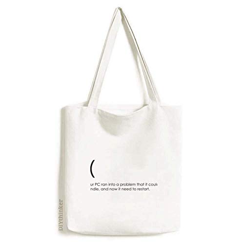 Programmer PC In Problem Art Deco Gift Fashion Tote Canvas Bag Shopping Satchel Casual Handbag