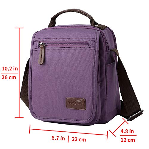 mygreen Unisex Casual Retro Small Messenger Bag Shoulder Crossbody Bags Purse Purple