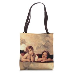 angels gift raphael angel cherubs sistine madonna angel tote bag