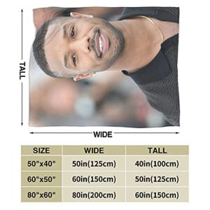 Michael B. Jordan Fleece Flannel Lightweight Air Conditioning Throw Blanket Super Soft, Fluffy, Warm, Cozy, Plush, Fuzzy, Thick, for Couch, Sofa, Living Room or Bed 50"x40"