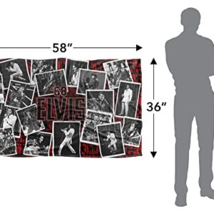 Elvis Presley Comeback to 68 Officially Licensed Silky Touch Super Soft Throw Blanket 36" x 58"