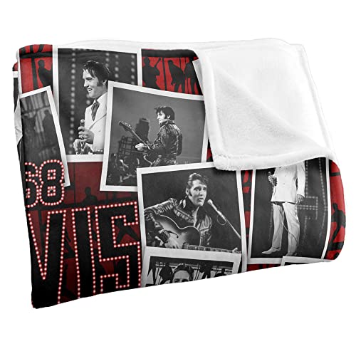 Elvis Presley Comeback to 68 Officially Licensed Silky Touch Super Soft Throw Blanket 36" x 58"