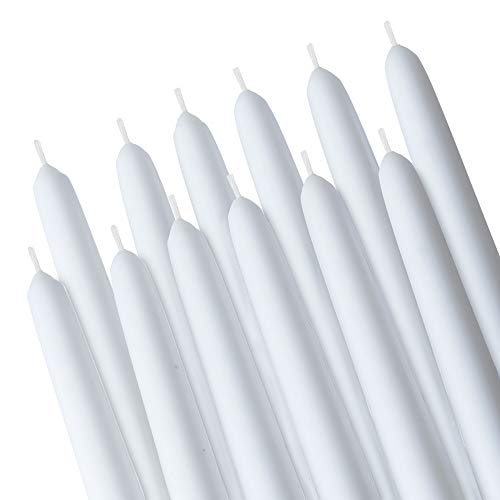 SPAAS White Taper Candles - 4 Pack | 10 Inch Tall Candles, Scent-Free Premium Wax Candle Sticks | 8 Hour Long Burning White Candlesticks for Home Decoration, Wedding, Holiday and Parties