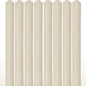 Hyoola 10 Inch Dinner Candles - 12 Pack - Wool White Tall Candles - Unscented Rustic Candles - Long Burning Candle Sticks