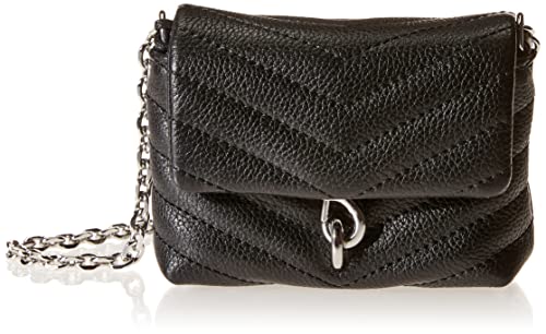 Rebecca Minkoff womens Edie Quilted Micro Xbody crossbody, Black, One Size US