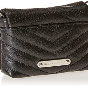 Rebecca Minkoff womens Edie Quilted Micro Xbody crossbody, Black, One Size US