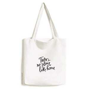 there’s no place like home quote tote canvas bag shopping satchel casual handbag