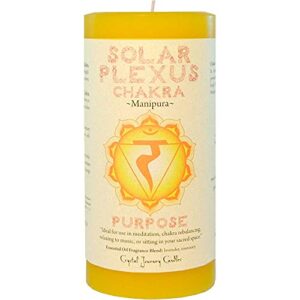 Crystal Journey Pillar Chakra Candles Bundle of 3 (Sacral Chakra, Solar Plexus Chakra, Root Chakra)