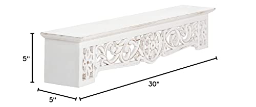 Habitat Fetco Morris White 30-in. Ledge Shelf