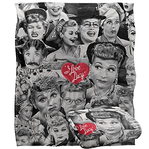 I Love Lucy Faces Officially Licensed Silky Touch Super Soft Throw Blanket 50" x 60"