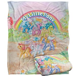 my little pony retro classic ponies officially licensed silky touch super soft throw blanket 50″ x 60″