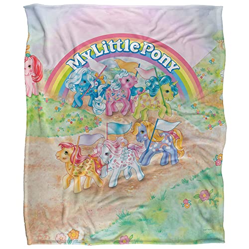 My Little Pony Retro Classic Ponies Officially Licensed Silky Touch Super Soft Throw Blanket 50" x 60"