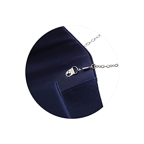 Mulian LilY M212 Evening Clutch Purse Prom Party Envelope Bag Elegant Formal Wedding Envelope Handbag Navy