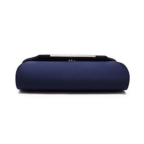 Mulian LilY M212 Evening Clutch Purse Prom Party Envelope Bag Elegant Formal Wedding Envelope Handbag Navy