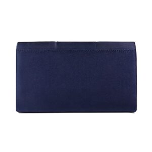 Mulian LilY M212 Evening Clutch Purse Prom Party Envelope Bag Elegant Formal Wedding Envelope Handbag Navy