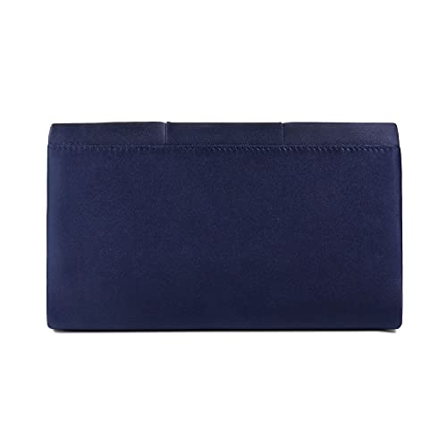 Mulian LilY M212 Evening Clutch Purse Prom Party Envelope Bag Elegant Formal Wedding Envelope Handbag Navy