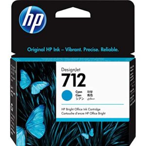 HP 712 29ml Cyan DesignJet Original Ink Cartridge for T650, T630, T230, T210 & Studio Plotter Printers