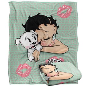 betty boop goodnight kiss officially licensed silky touch super soft throw blanket 50″ x 60″