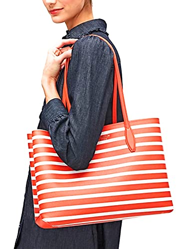 Kate Spade New York all day sailing stripe large tote (TAMARILLO MULTI)