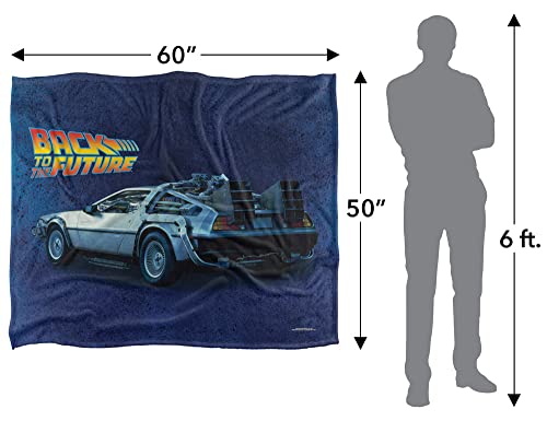 Back to The Future Delorean Officially Licensed Silky Touch Super Soft Throw Blanket 50" x 60"