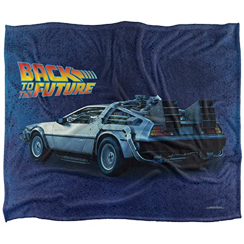 Back to The Future Delorean Officially Licensed Silky Touch Super Soft Throw Blanket 50" x 60"