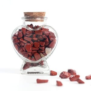 Magic Season Decorative Glass Bottles with Cork Stoppers (2.7 fl oz. Heart-Shaped Bottles / 6 Pcs)