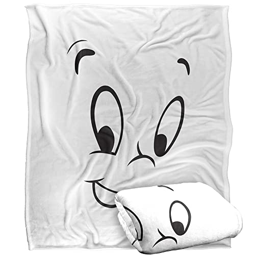 Casper The Friendly Ghost Face Officially Licensed Silky Touch Super Soft Throw Blanket 50" x 60"