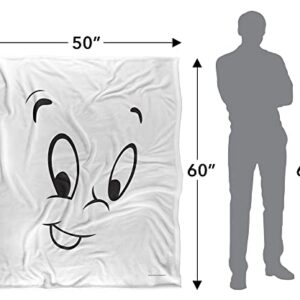 Casper The Friendly Ghost Face Officially Licensed Silky Touch Super Soft Throw Blanket 50" x 60"