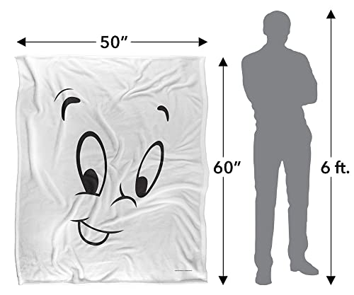 Casper The Friendly Ghost Face Officially Licensed Silky Touch Super Soft Throw Blanket 50" x 60"