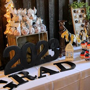 Ivenf Graduation Decorations, Large Numbers 2023 Table Sign, Free Standing 2023 Centerpieces for Graduate Photo Props, Graduation Party Supplies, New Years Holiday, Grad Decor, Black