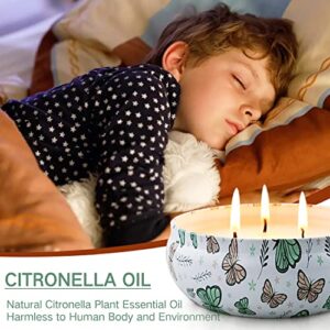 Citronella Candles Outdoor Indoor Large,13.5 oz 3 Pack Longlast 75-80 Hrs for Each,3 Wicks Jar Citronella Candles Sets for Home Garden Patio Balcony