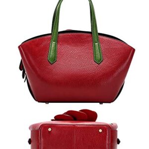 PIJUSH Designer Purses and Handbags for Women Floral Top Handle Satchel Handbag Ladies Crossbody Bags for Women (20103 Red)