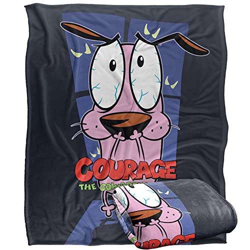 Courage The Cowardly Dog Window Officially Licensed Silky Touch Super Soft Throw Blanket 50" x 60"