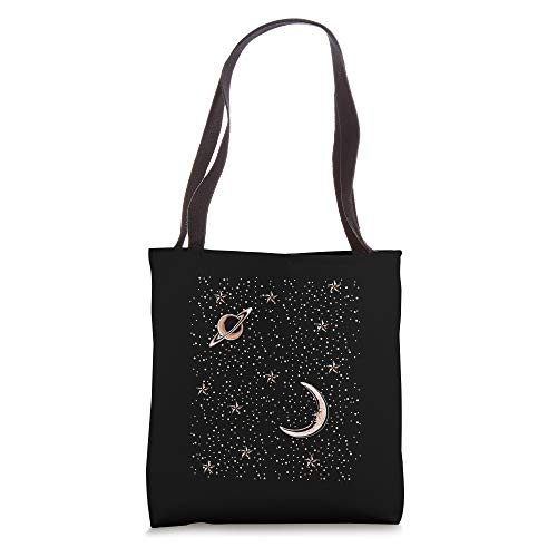 Sky Saturn Moon Cool Celestial Body Galaxy Space Lover Gift Tote Bag