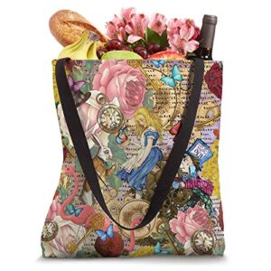 Alice In Wonderland Collage Tote Bag