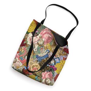 Alice In Wonderland Collage Tote Bag