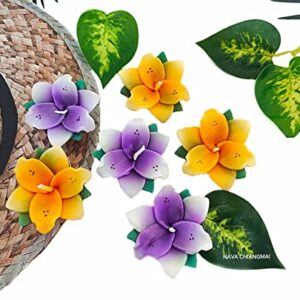 JAKAPAN Lily Petals Shape Flower Floating Candles Home Décor Wedding Receptions Baby Showers Birthday Party Supplies and Wedding Favor (Lily)