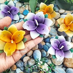 JAKAPAN Lily Petals Shape Flower Floating Candles Home Décor Wedding Receptions Baby Showers Birthday Party Supplies and Wedding Favor (Lily)