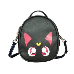 Kerr's Choice Girl Women Cute Black Kitty Bag Animie Moon Purse Luna Cat Bag Black Cat Backpack