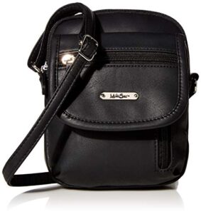 multisac womens mini everest crossbody bag cross body, black (vintage nappa), one size us