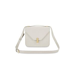 katie loxton casey womens medium vegan leather convertible crossbody top handle satchel purse off white