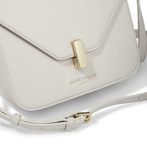 KATIE LOXTON Casey Womens Medium Vegan Leather Convertible Crossbody Top Handle Satchel Purse Off White