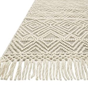 Loloi II Noelle Collection NOE-07 Ivory/Grey, Geometric Area Rug 9'-0" x 12'-0"