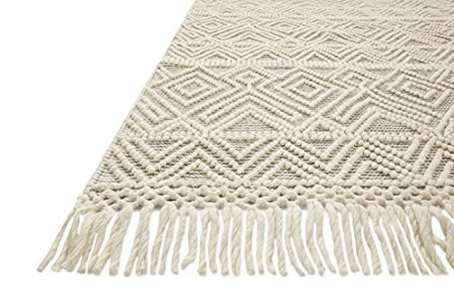 Loloi II Noelle Collection NOE-07 Ivory/Grey, Geometric Area Rug 9'-0" x 12'-0"