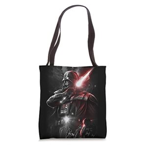 star wars darth vader detailed portrait tote bag