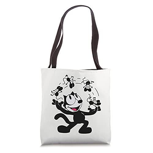 Felix Cat Juggling Mice Vintage Cartoon Retro Graphic Tee Tote Bag