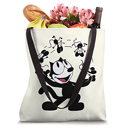 Felix Cat Juggling Mice Vintage Cartoon Retro Graphic Tee Tote Bag